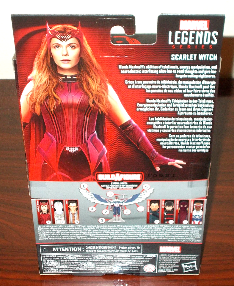 Marvel Legends Wanda Vision Scarlet Witch (BAF Captain America) Action ...