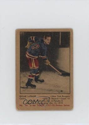 1951-52 Parkhurst Edgar Laprade #96 Rookie RC HOF | eBay UK