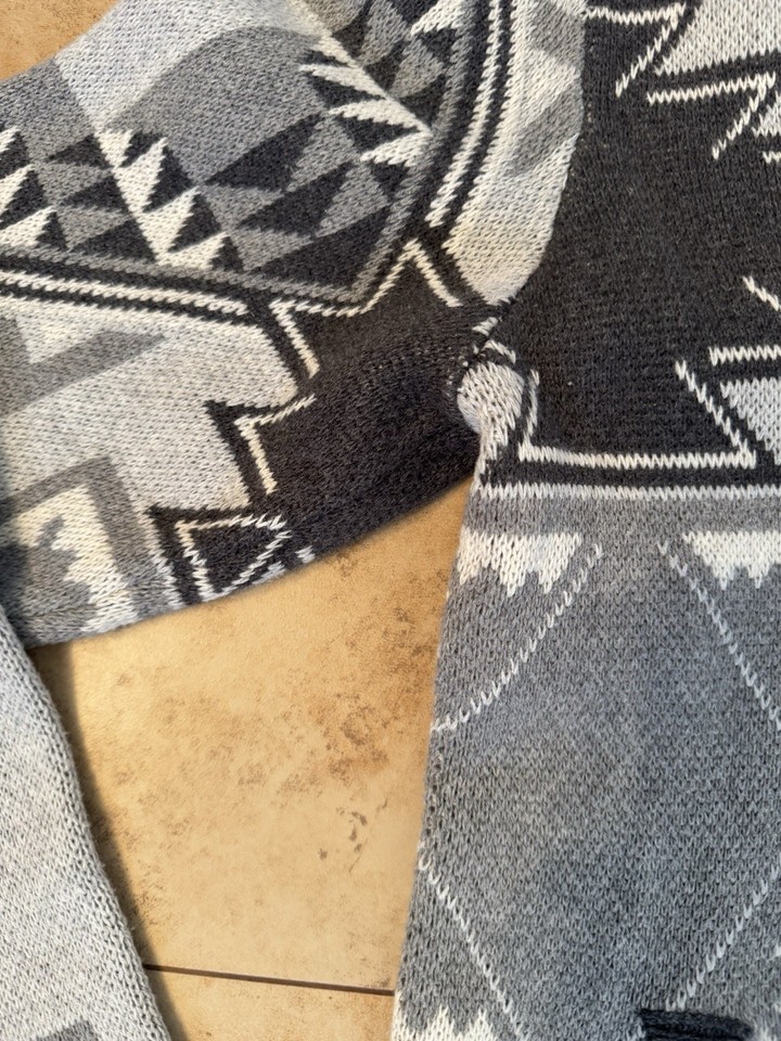 NWOT American Rag Shawl Collar Cardigan Aztec Southwest Knit Cotton ...
