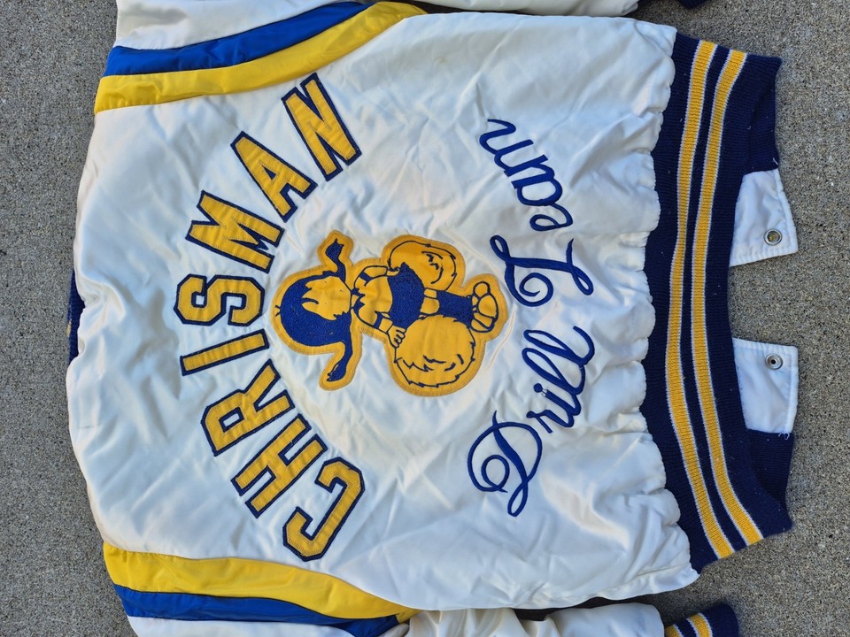 Vintage 1980s 1990s High School Drill Team Cheerleading Varsity Jacket ...