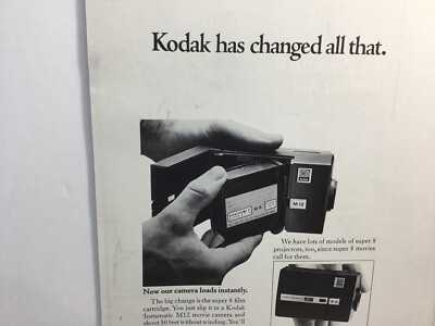 1968 Kodak Instamatic Movie Cameras. Vintage Print Ad. Less Than $30 ...