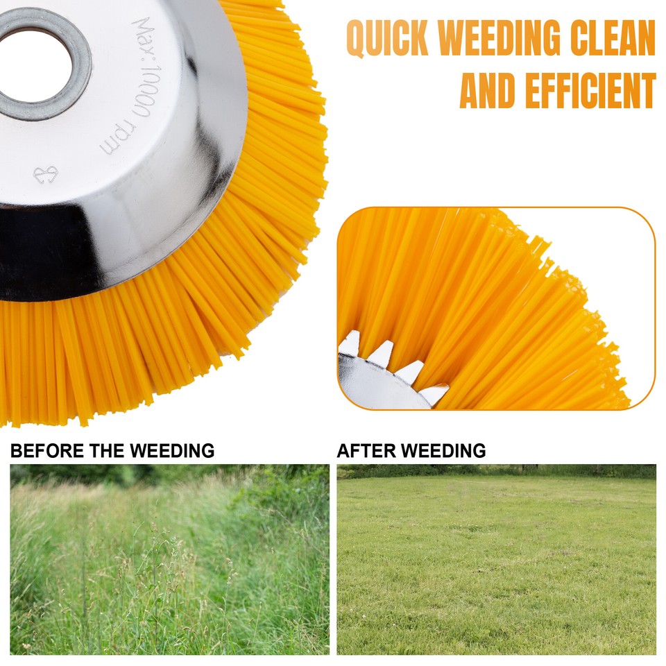 8 Inch Grass Strimmer Head Trimmer Brush For Stihl Nylon Wire Wheel ...