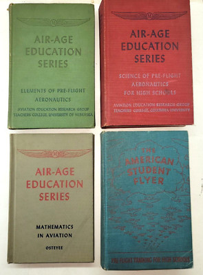 Lot of 4 Air-Age Aviation Flying Education Textbooks High Schools 1942 ...