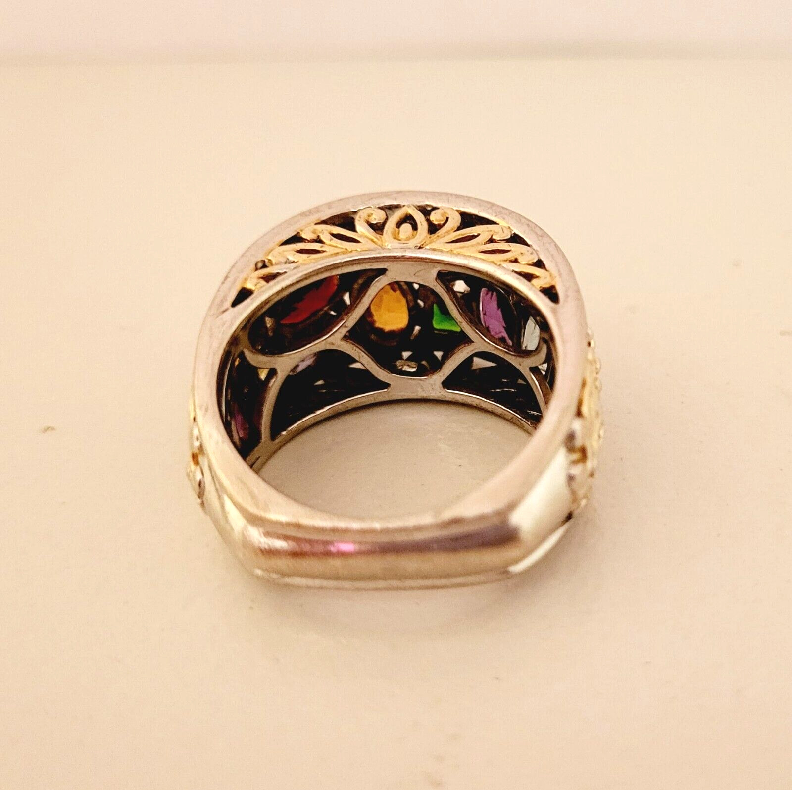 925 NH MICHAEL VALITUTTI MULTI GEMSTONE RING SIZE 8 - Gem