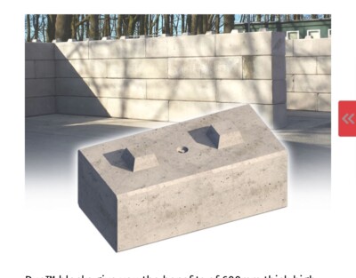 Concrete Interlocking Kelly Kentledge Blocks Retaining Wall HGV MOT ...