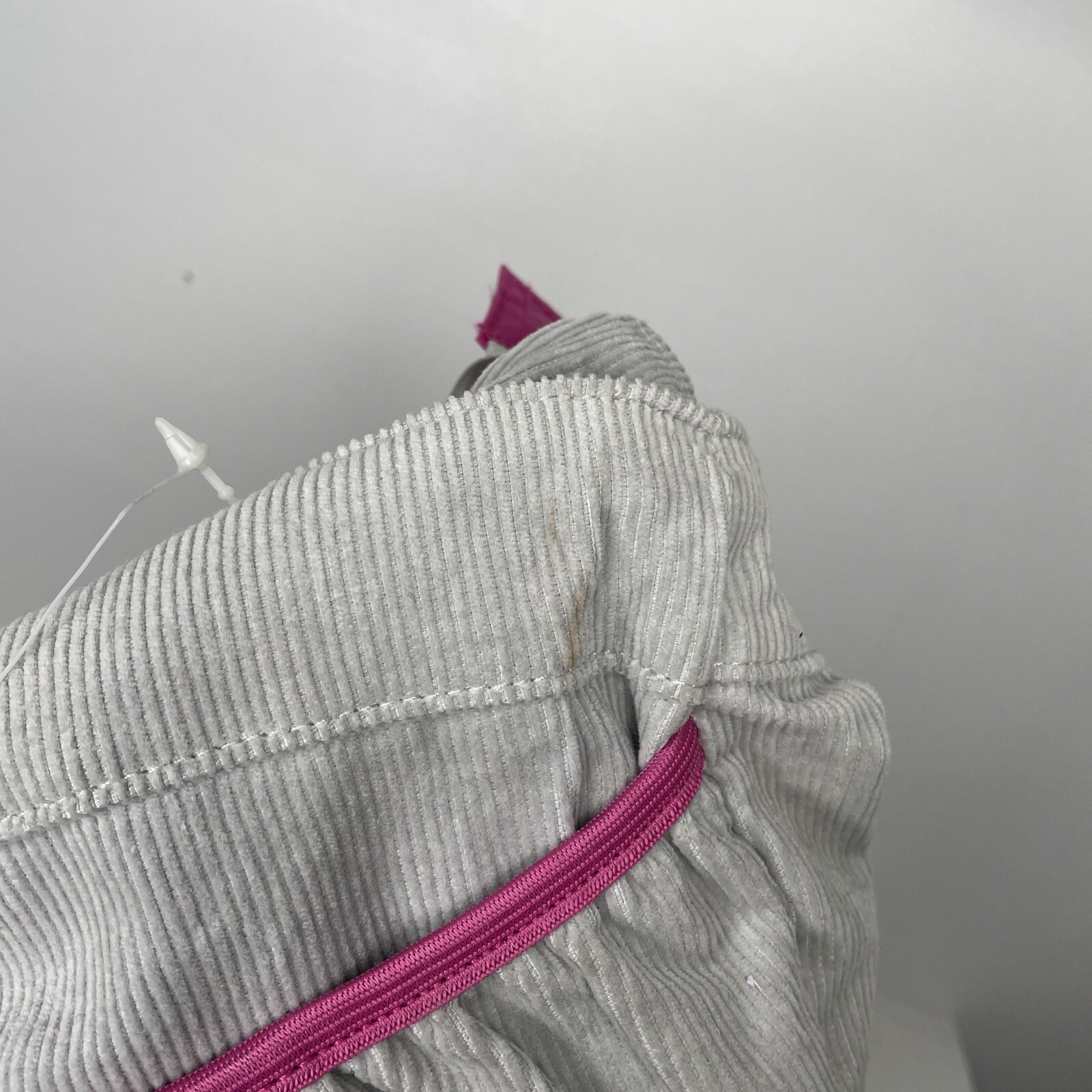 American Girl Doll Carrier Backpack Gray Corduroy Pink Straps Stars 18 ...