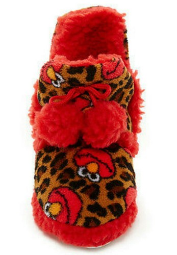 ELMO Sesame Street Toddler Girls Black or Brown Boot Slip-On Slipper ...