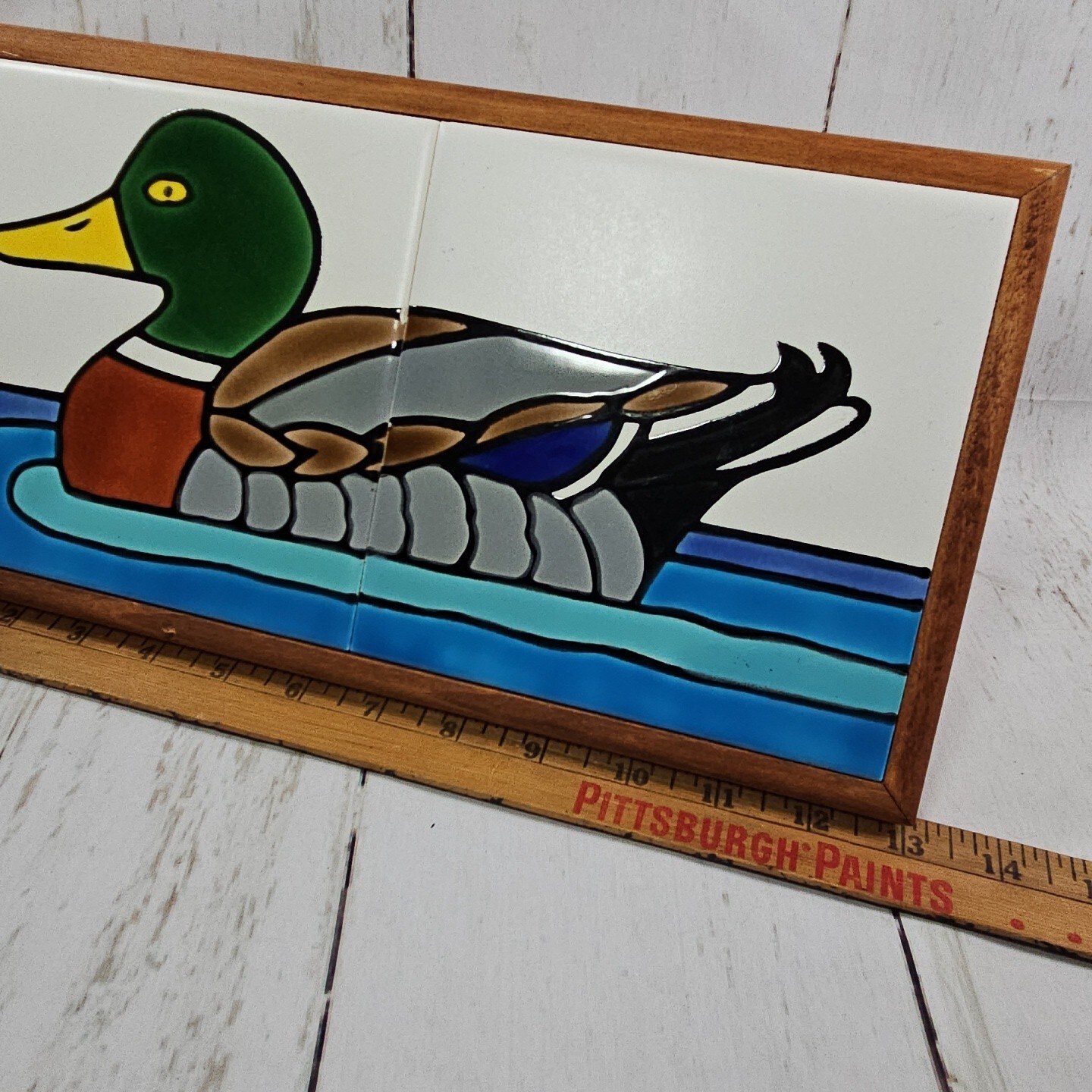Vtg Mallard Duck Hand Made Ceramic Tile Trivet Hot Plate Jane Tallman ...