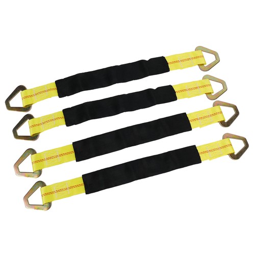 4 Pack Axle Straps 10000lb Car Hauler Trailer Tie Down Wheel Strap Tow ...