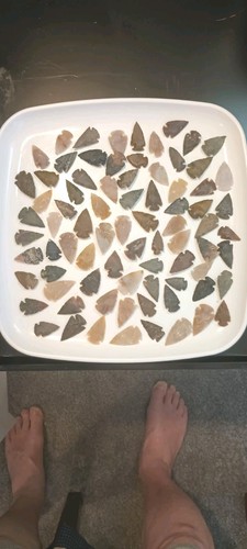 South Texas Marcos Replica Arrowhead. Obsidian and Translucent Chert, 1 ...