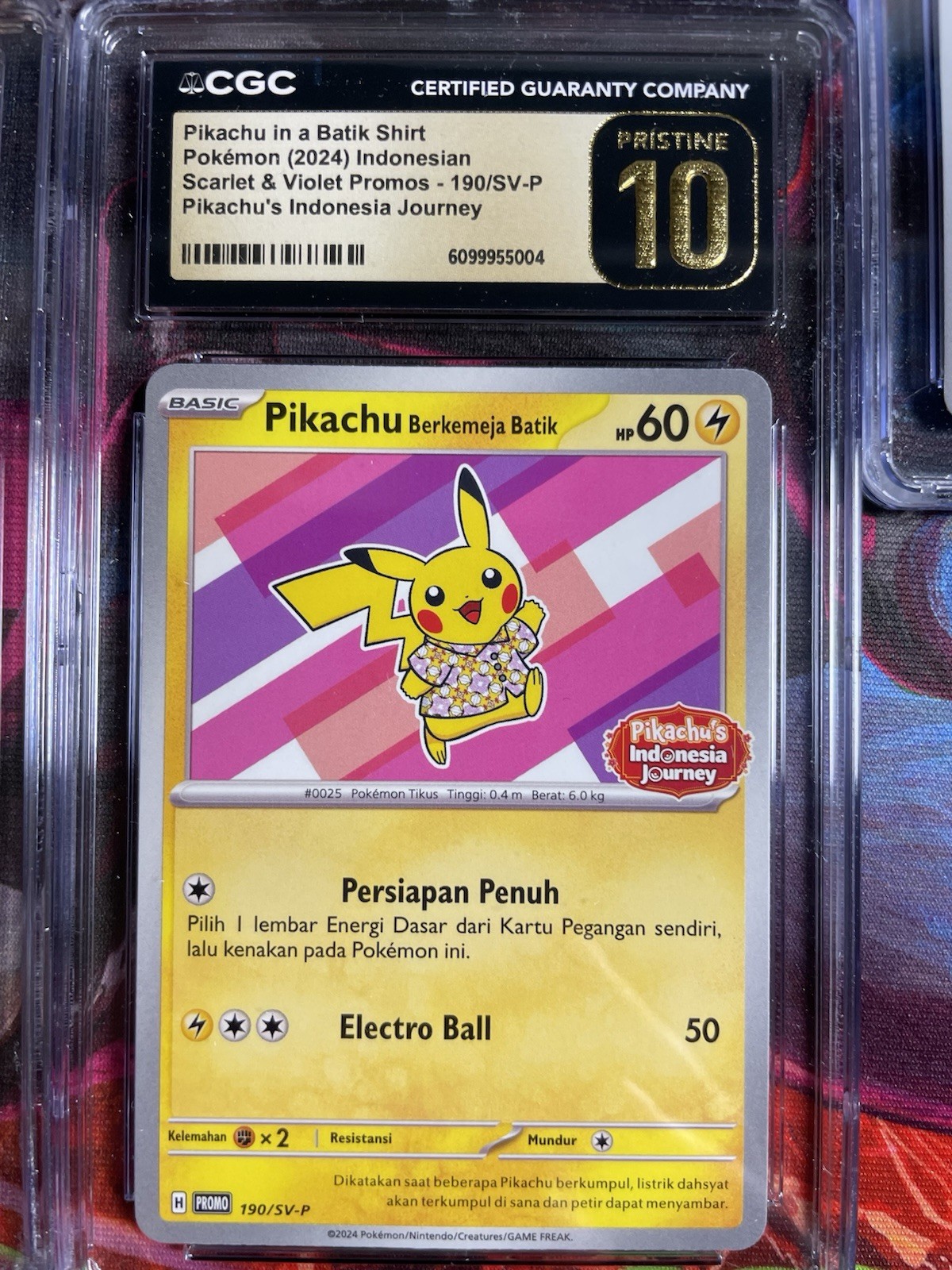 Pikachu Batik Sequential Set 5 CGC 10/Prist PROMO 101 154 155 190 ...