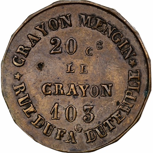[#1503975] France, Token, Crayons Mengin, Brass, EF | eBay