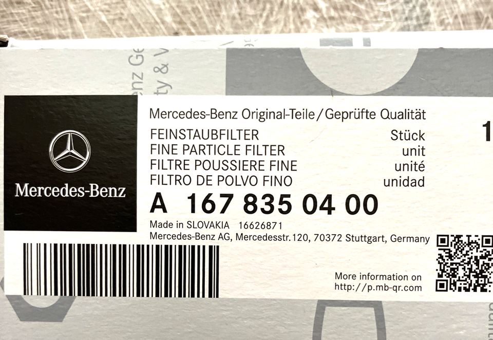 1678350400 1 Cabin Air Filter For 2020-2024 Mercedes-Benz GLE350 GLE450 ...