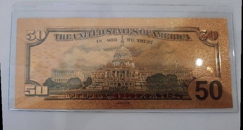 24K Gold $50 Dollar Bill Star Note Certificate | eBay