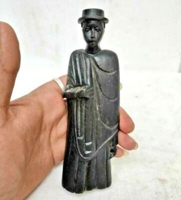 Vintage Old Antique Rosewood Fine Tribal Hand Carved Wooden Man Figure ...