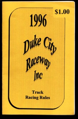 Sports Pub: Duke City Raceway Inc Track Racing Rules 1996-Albuquerque ...
