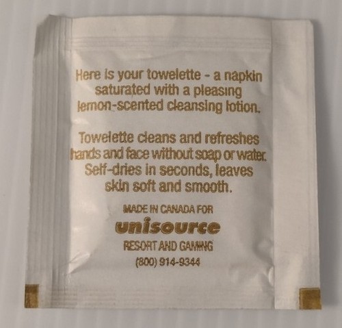 Stratosphere Casino And Tower Las Vegas Vintage Moist Towelette Wet Nap ...