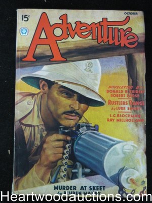 Adventure Oct 1936 Luke Short Machine gun cvr - High Grade | eBay
