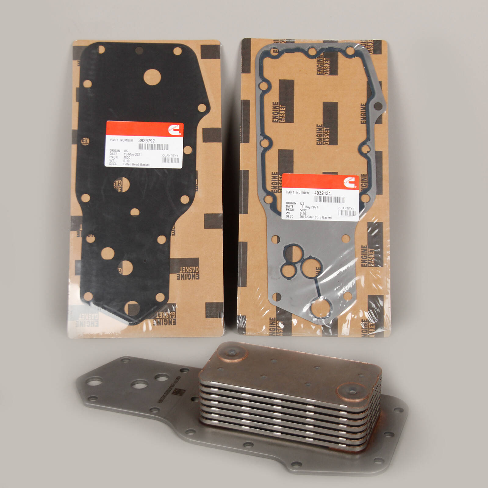 For Dodge Cummins Oil Cooler Gasket Set 89-97 6BT 5.9L 12V 3929792 ...