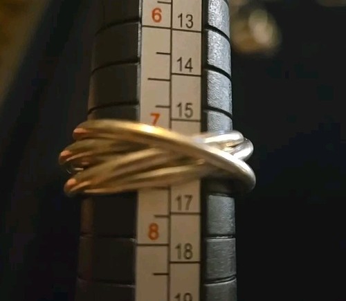 Vintage Sterling Silver Puzzle Ring 5 Bands 925 Size 7½ | eBay