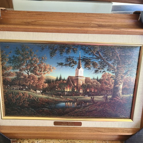 Terry Redlin "Sunday Morning" 10x14 Oak Framed Print | eBay
