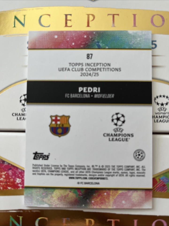 Topps Inception 2024/25 PEDRI 03/75 Fc Barcelona | eBay UK