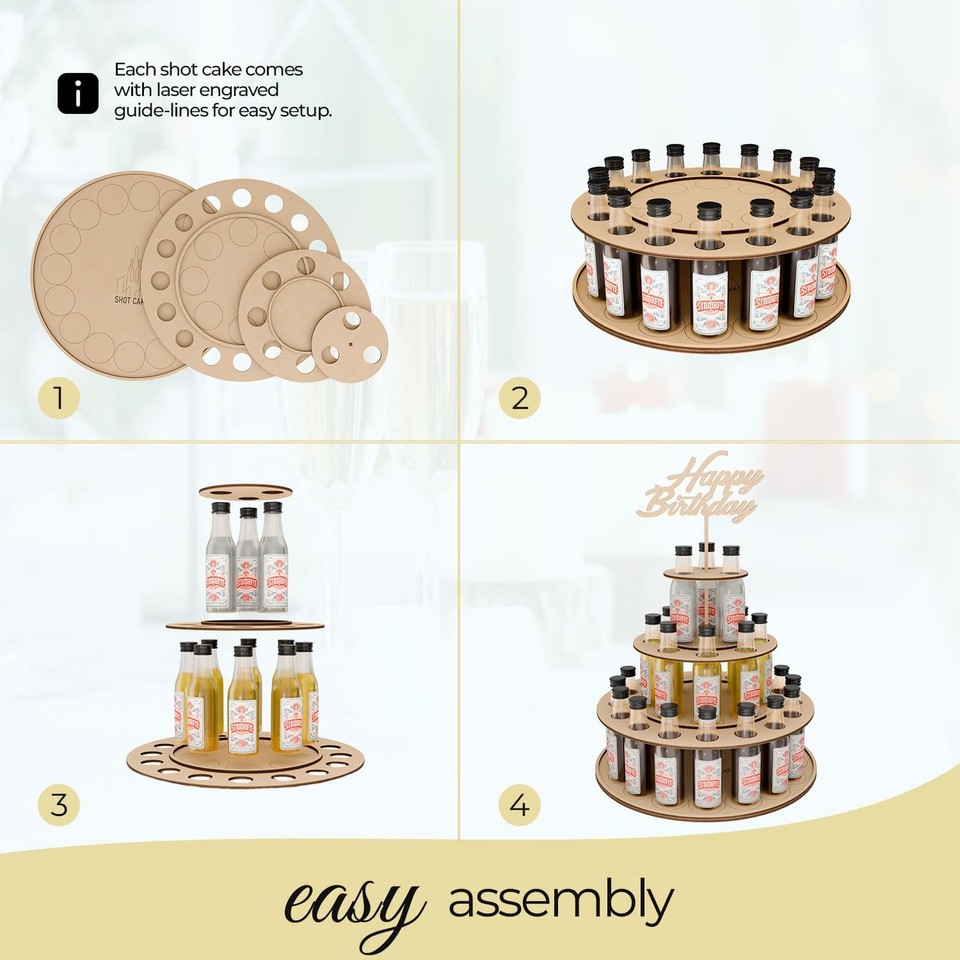 Party Centerpiece Display for Mini Liquor Bottles | 21st Birthday ...