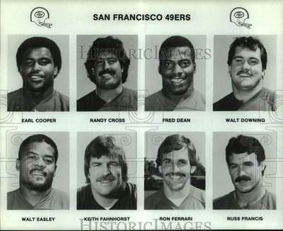 1982 Press Photo San Francisco 49ers football players team photos ...