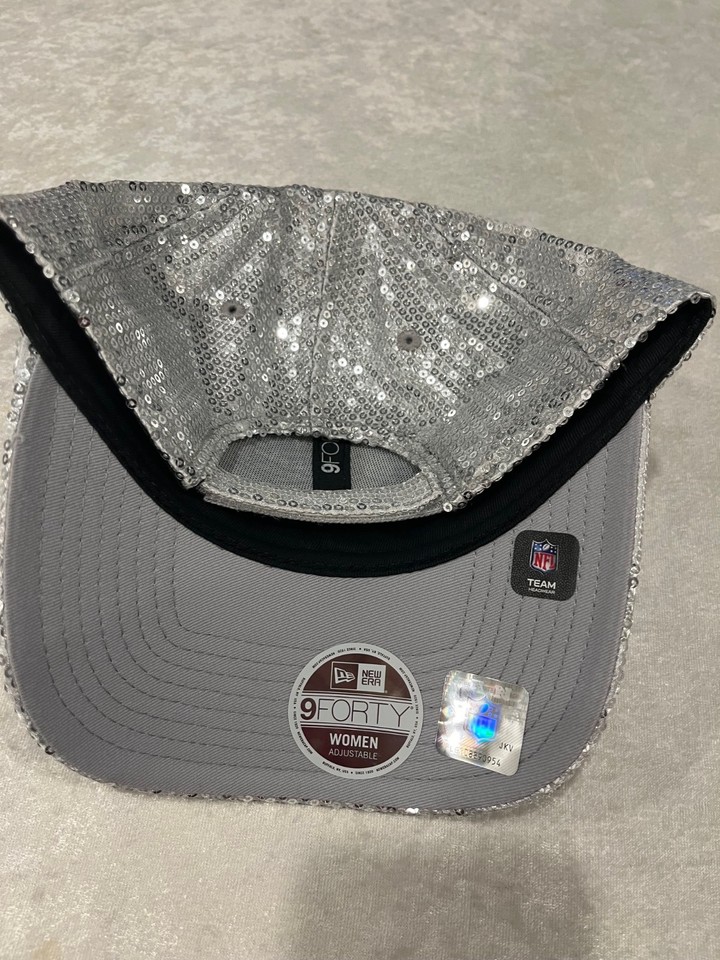 DETRIOT LIONS Silver SEQUIN Bling Hat: Hand-Jeweled Swarovski Crystal ...