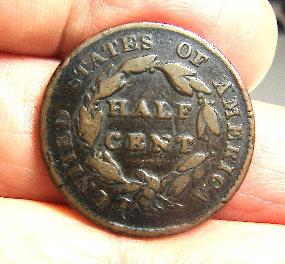 1828 ----Classic Head 1/2 Cent Coin--Circulated Condition | eBay