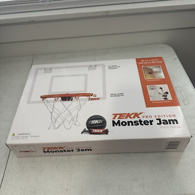 Tekk Pro Edition Monster Jam Mini Basketball Hoop 18"x12" polycarbonate ...