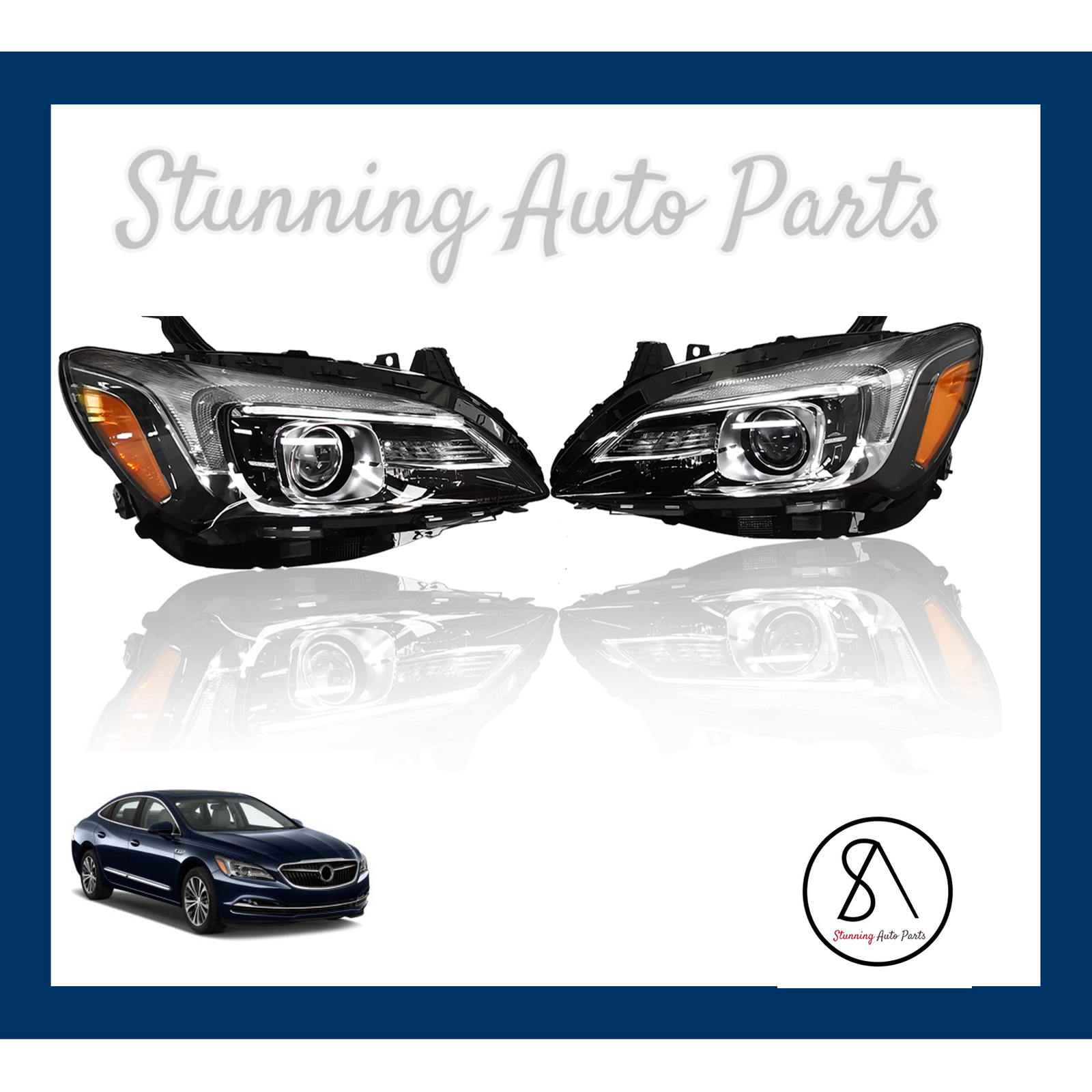 For 2017-2019 Buick LaCrosse HID/Xenon W/AFS Headlight Assembly Pair L ...