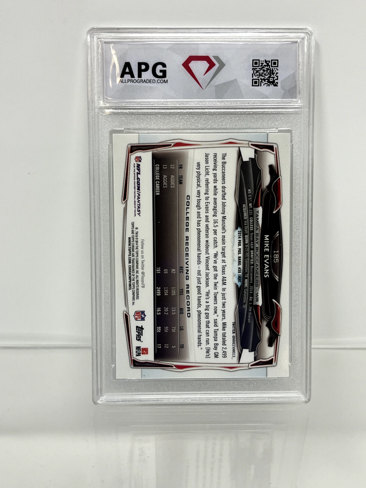 Mike Evans 2014 Topps Chrome #185 Refractor APG Graded Gem Mint 10 | eBay