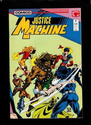 Justice Machine, #6, Comico Comics, bag, board, C709-A | eBay