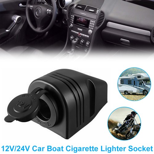 12/24V Power Socket Car Boat Cigarette Lighter Surface Plug Outlet ...
