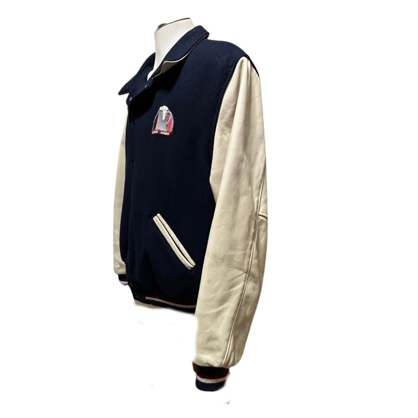 Vintage Samuel Adams Dehen Jacket Wool Leather Slv Ba… - Gem