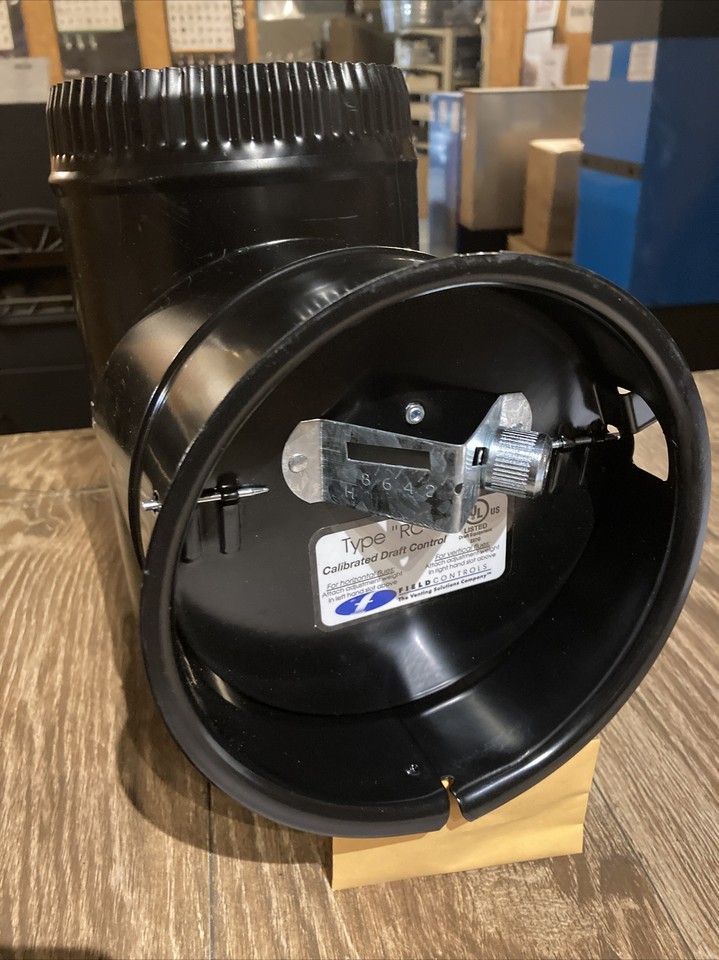 6” Barometric Damper W/ Tee Field Controls 6 RC/BT | eBay