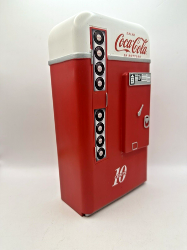 VINTAGE Collectible 9” Plastic Coke Coca Cola Vending Machine Bank Coin ...