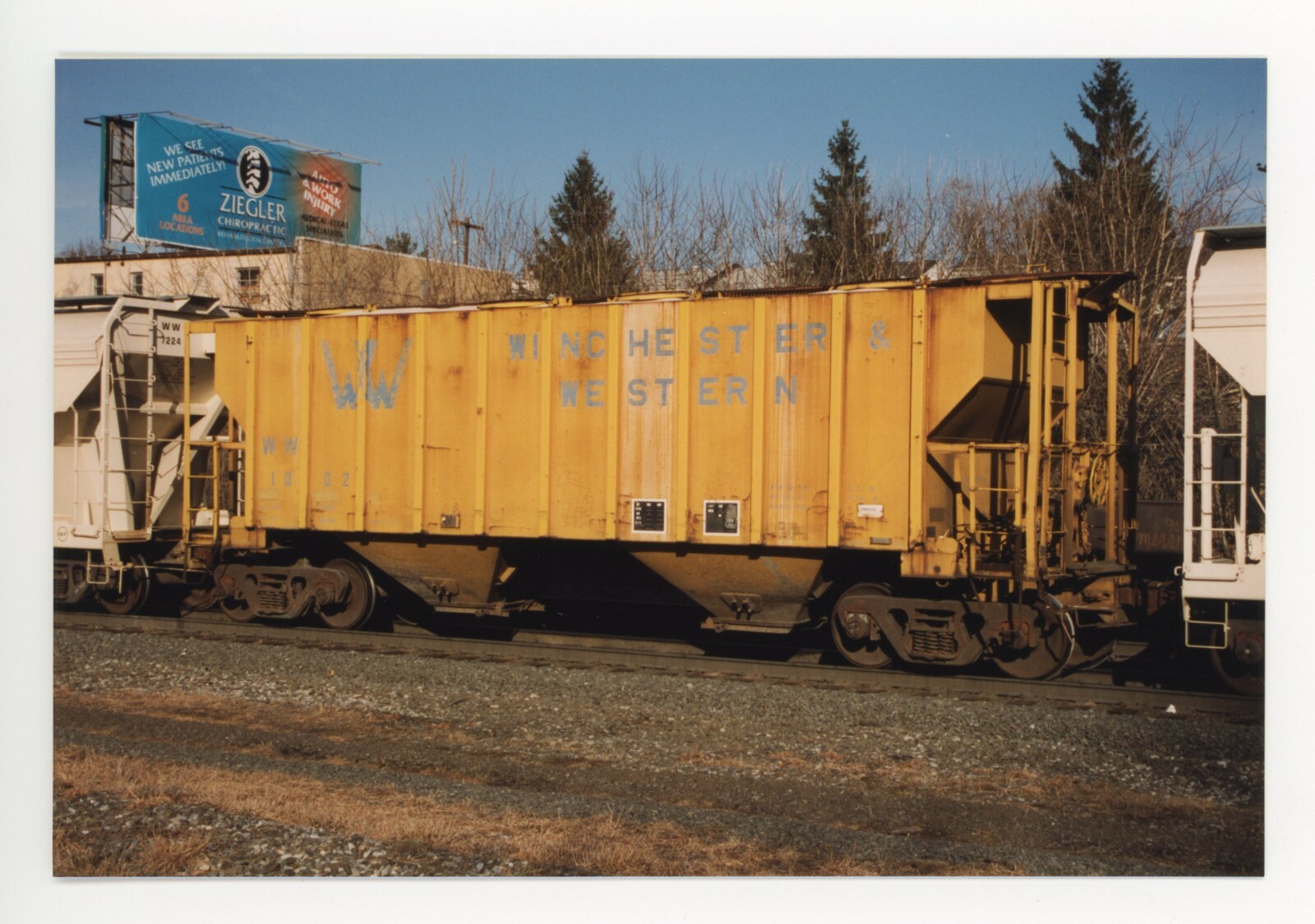 Winchester & Western Railroad Hopper #WW 1002 ORIGINAL 4 x 6 Color ...