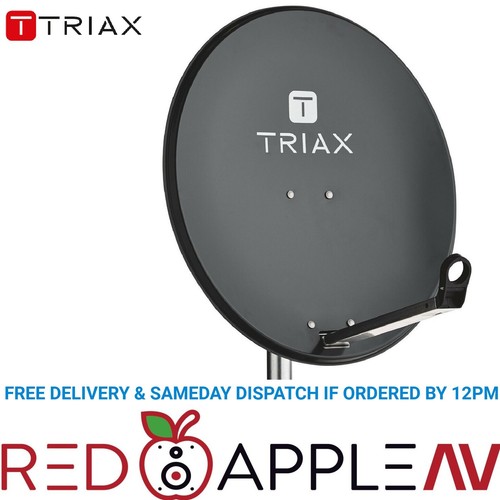 Triax TDA 80A RAL Aluminium 80cm Dark Grey Satellite Dish & Pole Mount ...