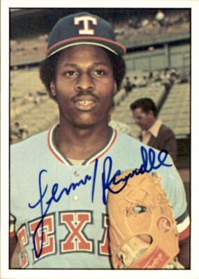 Lenny Randle Texas Rangers 1976 SSPC #266 Autographed Signed Baseball ...