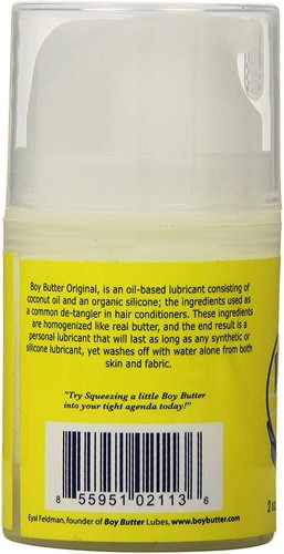 Boy Butter Lube Original Sex Lubricant for Men Oil Based Coconut HYBRID ...