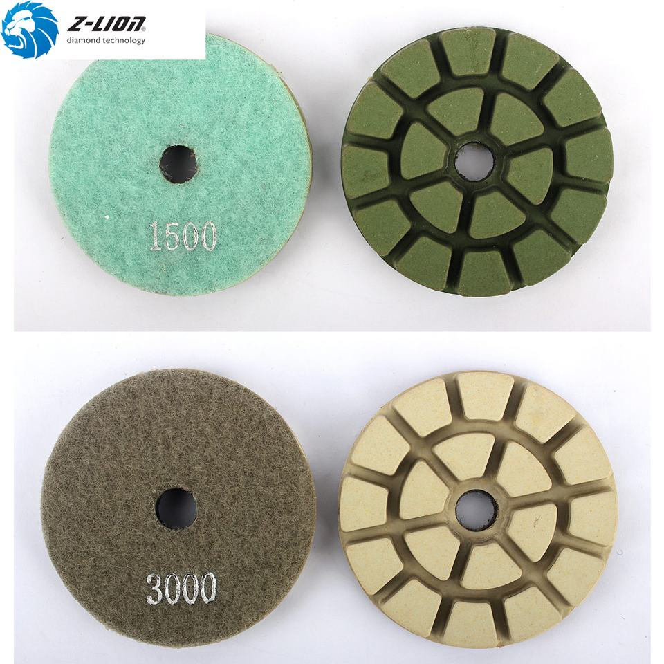 7Pcs 3" Diamond Floor Polishing Pads Resin Bond Concrete Granite ...