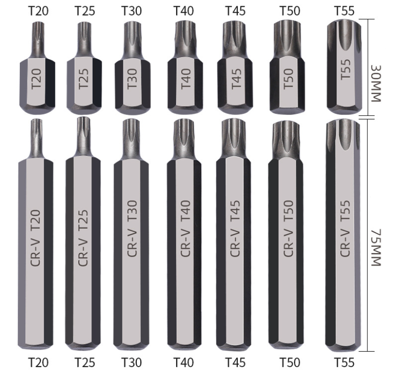 Hex Bit Set | 40pcs Socket Set Torx Spine CRV Combination Bits 3/8" 1/2 ...