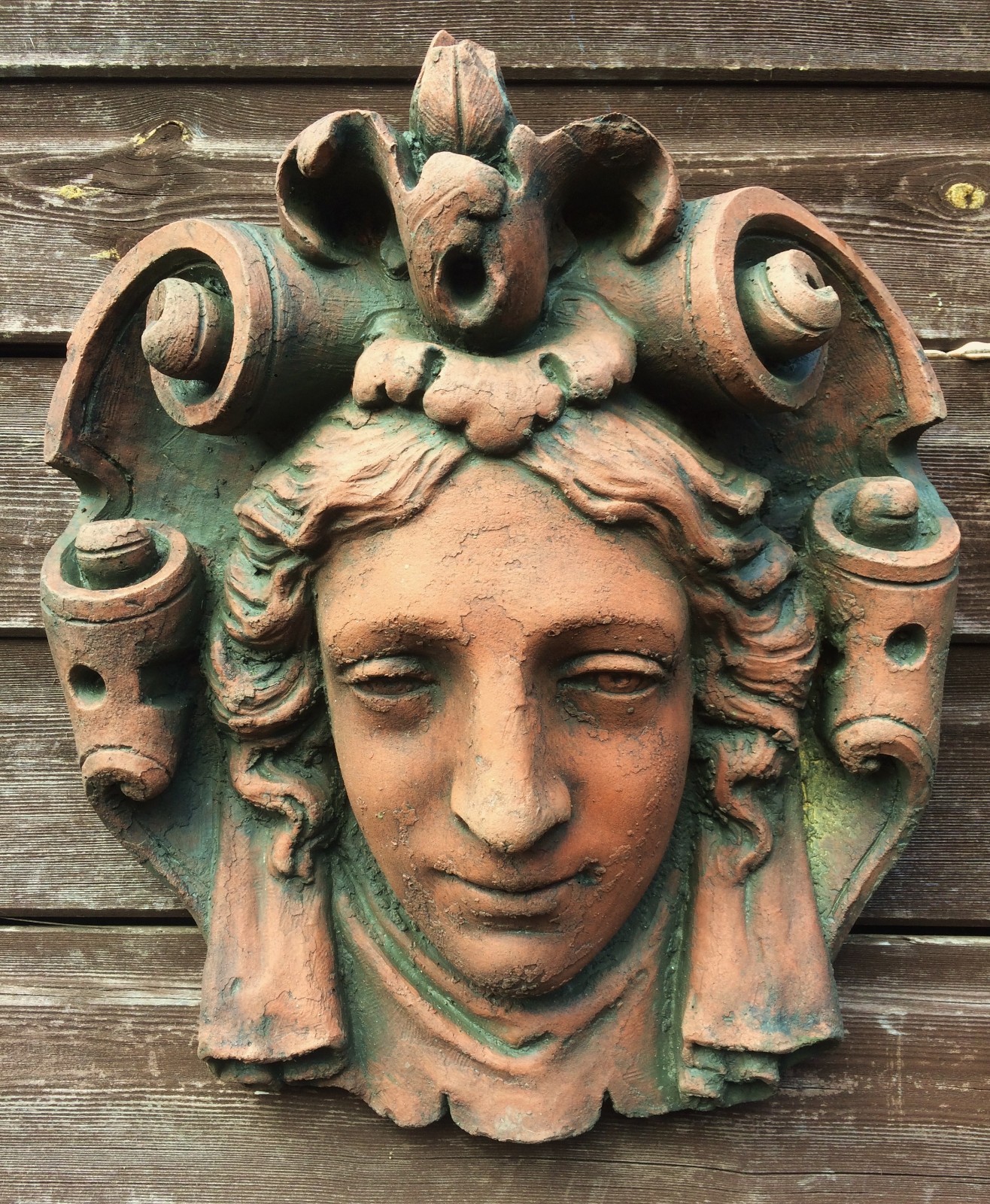 Decorative stone Wall plaque face mask neo-classical style Mascaron ...
