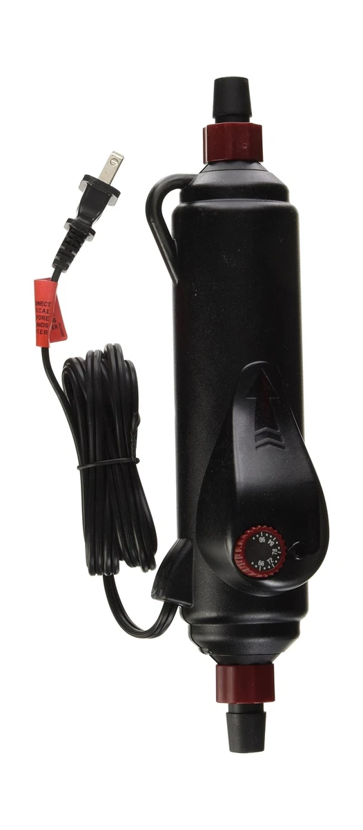 HYDOR In-Line External Hose Aquarium Heater, Black,