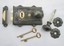 Dual handed Cast Iron & Brass Victorian Davenport RIM LOCK or LARGE ...