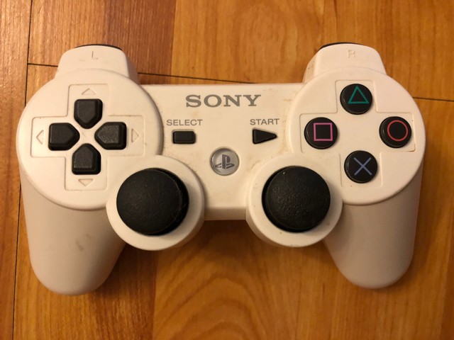 Genuine OEM Sony Playstation 3 PS3 WHITE SixAxis DualShock 3 Controller ...