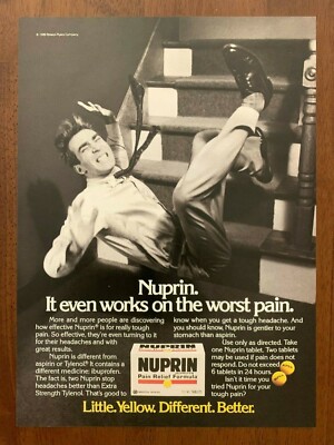 1989 Nuprin Pain Relief Vintage Print Ad/Poster 80s Retro Pop Art Décor ...