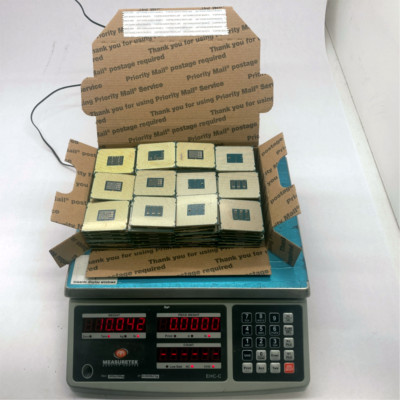 LOT 10 LBS HIGH YIELD SCRAP PINLESS CPUS For Gold Precious Metal ...